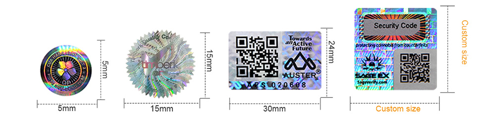 3D original genuine relief holographic stickers